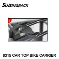 China 8315 Universal Aluminum Alloy Car Roof Bike Carrier with 72mm Tire Width and 90cm Cross Bar Spacing for sale