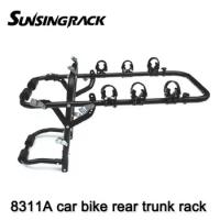 China SUNSING 8331A Universal Steel Rear Bike Carrier for 3 Bicycles 45kg Capacity 83x56x54cm for sale