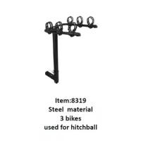 China 8319 Universal Steel Car Rear Trunk Bike Carrier for 3 Bikes with 8.5kg Weight and 104cm Size for sale