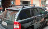 China Aluminum Roof Rack Cross Bars for Jeep Compass 2006-2010 Black 165lb Capacity for sale