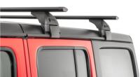 China Aluminum Roof Rack Cross Bars for Jeep Wrangler - Black Finish Roof Mount Luggage Rack System for sale