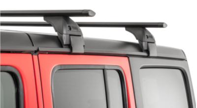 China Aluminum Roof Rack Cross Bars for Jeep Wrangler - Black Finish Roof Mount Luggage Rack System for sale