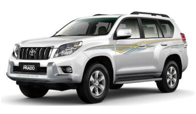 China Aluminum Roof Rack Cross Bars for Toyota Prado 150 lbs Capacity Black Silver for sale