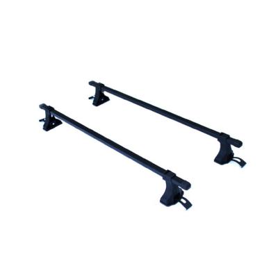 China Black Antirust Steel Roof Rack Cross Bars for Universal Sedan - Zinc Painted Construction with Rubber Protection Strips for sale