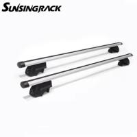 China Sunsing 8018+B6 Aluminum Car Roof Cross Bars Universal Fit Flush Rails 80mm Wingbar Black for sale