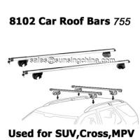 China 8102C+B6 Aluminum Wingbar Car Roof Cross Bars 120-137cm Length 80mm Width Universal Fit for 4x4 Vehicles for sale