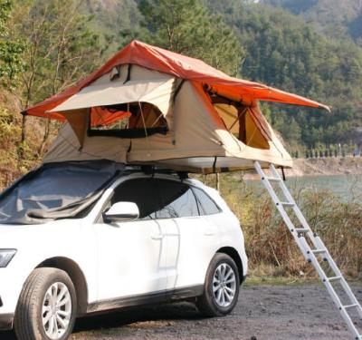 China 2-4 Person Car Roof Tent 240x140cm with Waterproof 429D Canvas for Year-Round Camping for sale