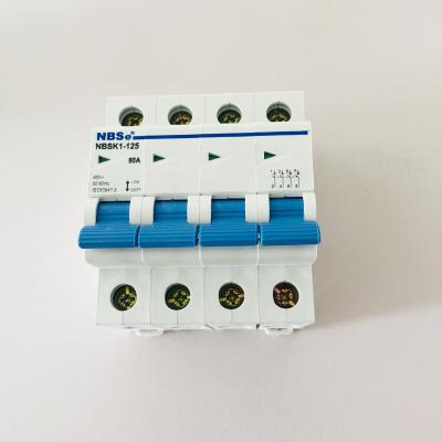 China NBSK1-125 AC Disconnector Electrical Isolator Switch Circuit Breaker Type 4P 80A for sale