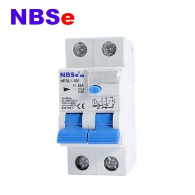 China NBSL1-100 Series Residual Current Circuit Breaker With Overcurrent Protection for sale