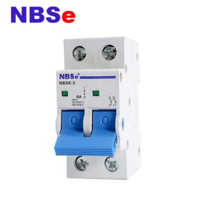 China AC Disconnect Electrical Isolator Switch 2P 63A Circuit Breaker Type NBSK-3 for sale