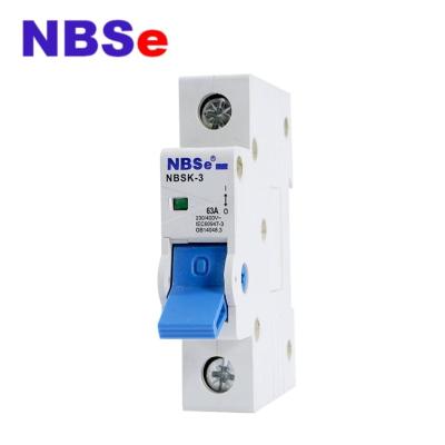 China NBSK-3 Double Pole Isolating Switch 50/60Hz Pin Type DIN Rail Mounting IP20 for sale
