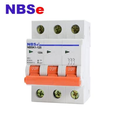 China High Stability AC Triple Pole Isolator Switch 125A High Breaking Capacity  for sale