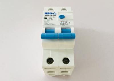 China AC TYPE 30ma Differential Circuit Breaker , RCCB Circuit Breaker NBSB6-63LM Series for sale