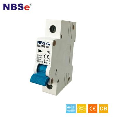 China NBSB1-63 Automatic Micro Circuit Breaker 50/60Hz High Safety Handle Self Extinguishing for sale