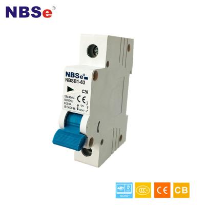 China NBSB1 Series 1P 20A Small Circuit Breaker , Miniature Circuit Breaker Box for sale