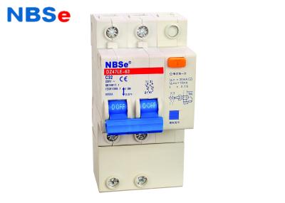 China NBSe 2P 32A Differential RCBO Breaker With Flame Resistant Plastic DZ47LE for sale