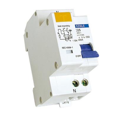 China DZ30LE-32 DZ30LE-63 1P+N RCBO Breaker For Short - Circuit Protection for sale