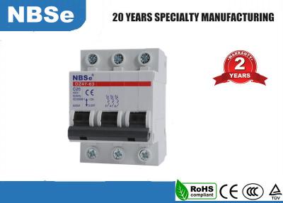 China NBSe DZ47 Electrical Mcb Switch , D Curve Circuit Breaker IEC60898 Standard for sale