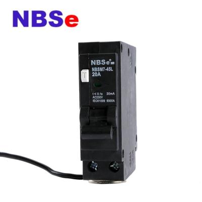 China NBSM7-45L C16 Double Pole Rcbo Single Module RCBO for sale
