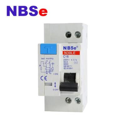 China N30LE Residual 16 Amp 30ma RCBO Breaker Overcurrent Protection for sale