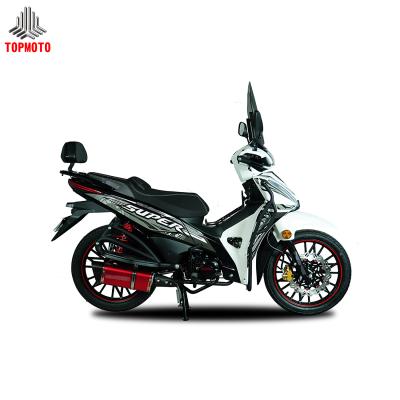 China 123.7cc Engine Underbone Motorcycle with 4-Speed Semi-Automatic Clutch and Electric & Kick Start for sale