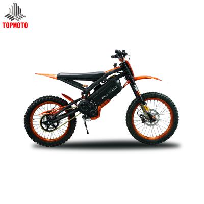 China 10kW Peak Power 72V 40Ah LG Lithium Battery Electric Dirt Motorcycle with Custom Adjustable Suspension for sale