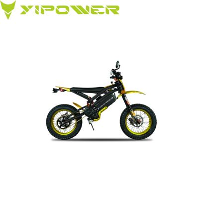 China Belt & Chain Dual-drive Electric Dirt Motorcycle with Carbon Steel Frame and FOC Vector Control for sale