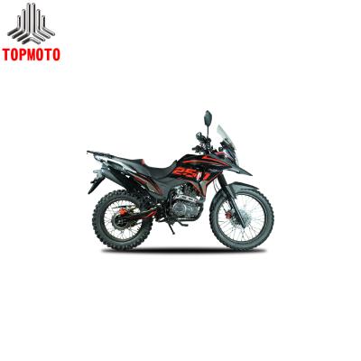 China 225cc Single-Cylinder Adventure Motorcycle with 5-Speed Chain Drive and Kick & Electric Start Off-Road Bike for sale