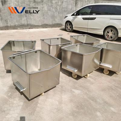 China Easy Opeartion Stainless Steel Trolley with Wheels Stainless Steel Cart with Wheels Ss Trolley for Kitchen for sale