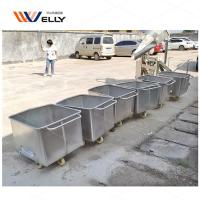 China High Capacity Heavy Duty Stainless Steel Cart 200 Litre Stainless Steel Bin Stainless Food Cart Price for sale