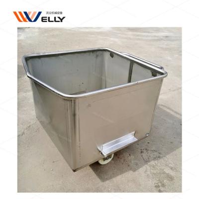 China 2018 New Arrival Stainless Steel Restaurant Cart Stainless Steel Kitchen Bin 200L Stainless Steel Kitchen Trolley with Wheels for sale