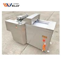 China Trade Assurance Goat Pork Chop Cutting Machine Fish Cutting Machine Small 300 400kg/H Meat Cube Cutting Machine for Mutton Duck for sale