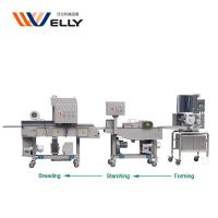 China USA Hot Selling Meat Pie Breadcrumbs Coating Machine Chincken Strips Starching Machine Burger Patty Process Line for sale