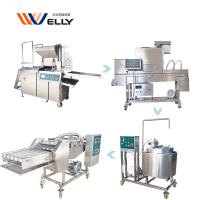 China fashion Design Chicken Nugget Form Machine Vegetable Cutlet Breadcrumb Coating Machine Halal Burger Patty Production Line for sale