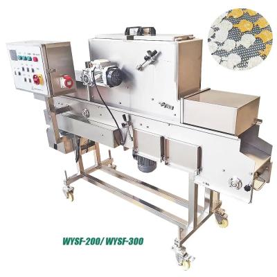 China Durable Vegetable Cutlet Powder Coating Machine Meat Cutlet Bread Flour Covering Machine Chicken Popcorn Powder Wrapping Machine for sale