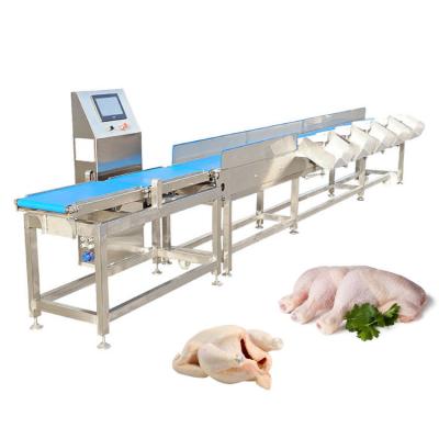 China Hot Selling Automatic Avocado Fruit Based Weight Grading for Sale Trout Fish Shrimp Sorter Line Poultry Weight Sorting Machine for sale