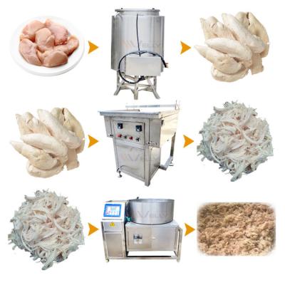 China High Yield Complete Pork Floss Processing Line Multi-Function Shredding Frying Drying Equipment for Food Plant for sale