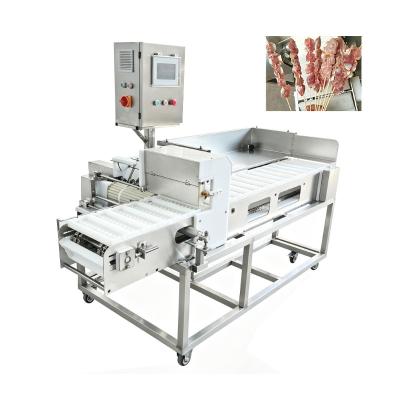 China Automatic Satay Skewer Machine Chicken Meat Skewer Shish Doner Kebab Making Grilling Machine for sale