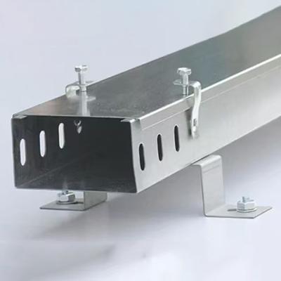 China Weatherproof Coating Adjustable Width Cable Tray  Depth Of 2 Inches To 8 Inches Length Of 6 Feet To 10 Feet for sale