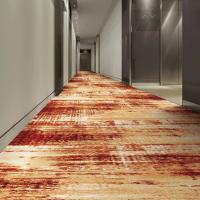 China Hotel Rooms Flooring Custom Printed Tufted Nylon Axminster Carpet with Fire Retardant for sale