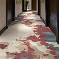 China Abstract Printed Pattern Custom Model Hotel Room Hallway Anti-Slip Machine Made Carpet for sale