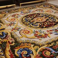 China 5 Star Living Room Handmade Hotel Carpet Plush Pile Height Modern Design Tapis Rooms for sale