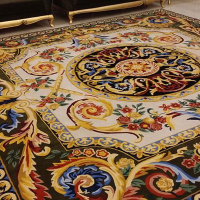 China 5 Star Living Room Handmade Hotel Carpet Plush Pile Height Modern Design Tapis Rooms for sale