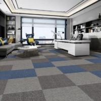 China Anti-slip PVC Backing Square Carpet Tiles for Easy Installation in Hotels and Offices for sale