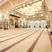 China Custom Hand Tufted Cut Pile Carpet for Mosque Hotel 100% Acrylic 10mm Backing Cotton Cloth for sale
