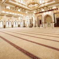 China Custom Hand Tufted Cut Pile Carpet for Mosque Hotel 100% Acrylic 10mm Backing Cotton Cloth for sale