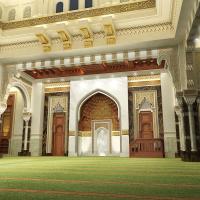 China Custom Hand Tufted Cut Pile Carpet for Mosque Hotel 100% Acrylic 10mm Backing Cotton Cloth for sale