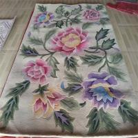 China Acrylic Round Area Rug Hand Tufted Carpet with 12mm Pile Height and Excellent for sale