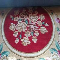 China Acrylic Round Area Rug Hand Tufted Carpet with 12mm Pile Height and Excellent for sale