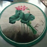 China 4.5lb Customized Pink Flower Shaped Acrylic Rug for Kids Room and Adults Prayer Space for sale